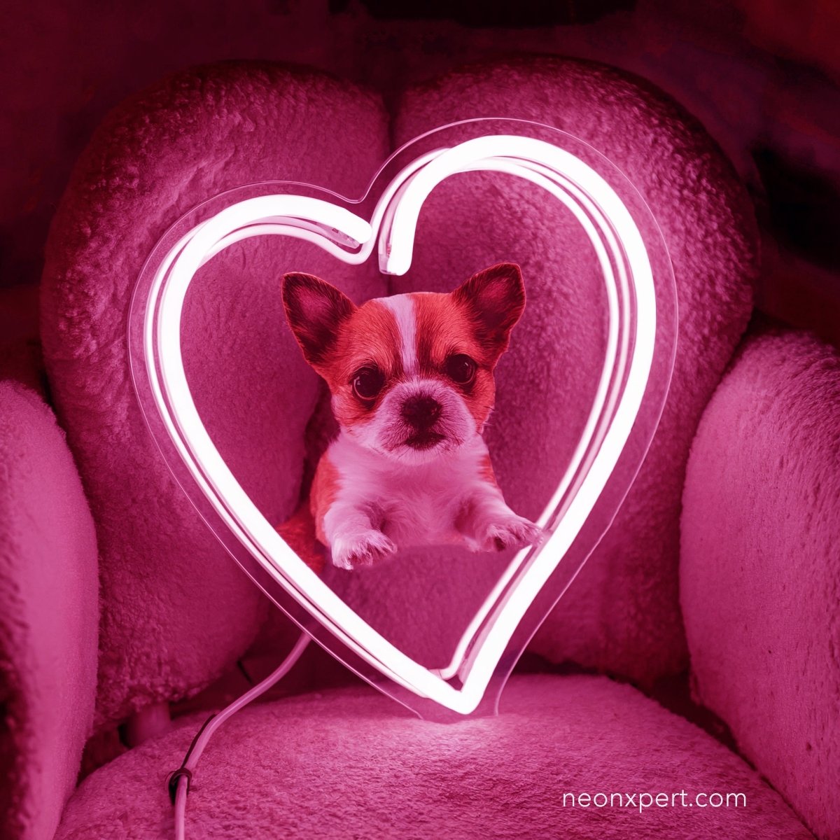 Custom Dog Photo LED Neon Sign - NeonXpert