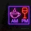 AM Coffee PM Wine Neon Sign - Savor Every Hour – NeonXpert