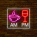 AM Coffee PM Wine Neon Sign - Savor Every Hour – NeonXpert