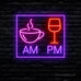 AM Coffee PM Wine Neon Sign - Savor Every Hour – NeonXpert