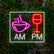 AM Coffee PM Wine Neon Sign - Savor Every Hour – NeonXpert