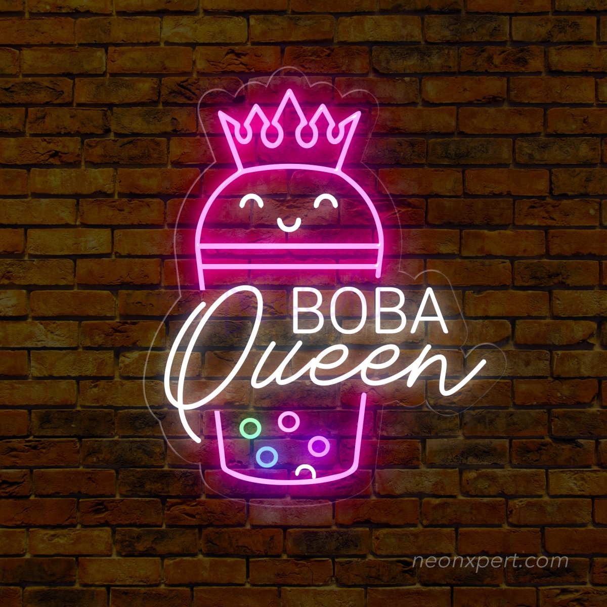 Boba Queen Neon Sign - Vibrant LED Light for Boba Enthusiasts – NeonXpert