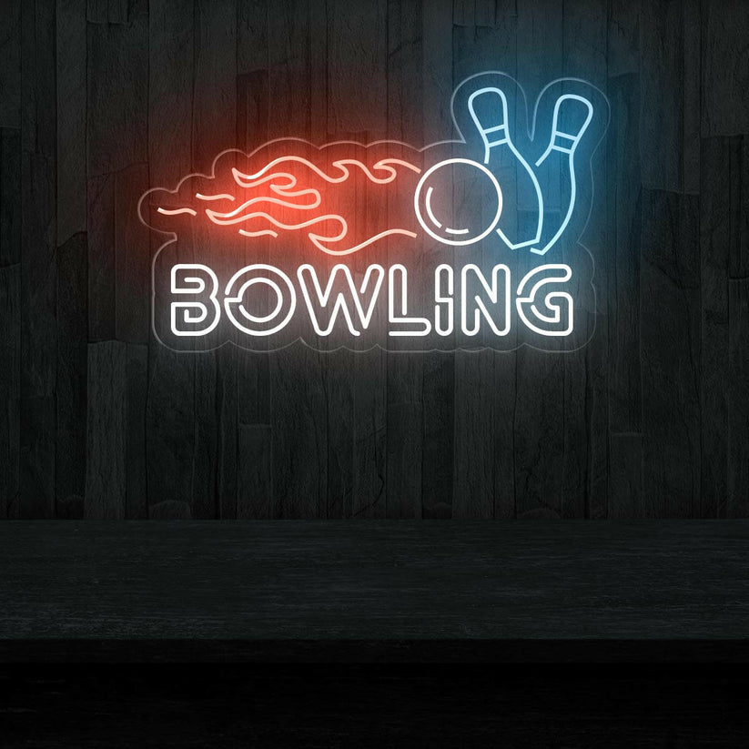 Bowling Neon Sign - Perfect for Alleys & Game Room Decor - NeonXpert