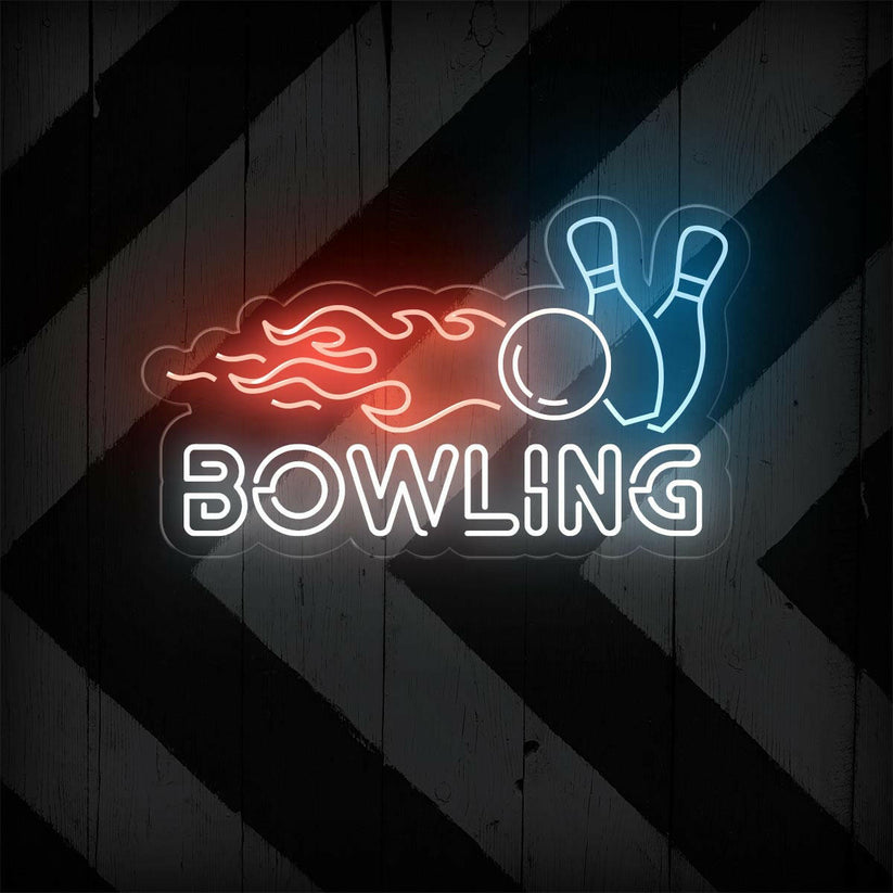 Bowling Neon Sign - Perfect for Alleys & Game Room Decor - NeonXpert