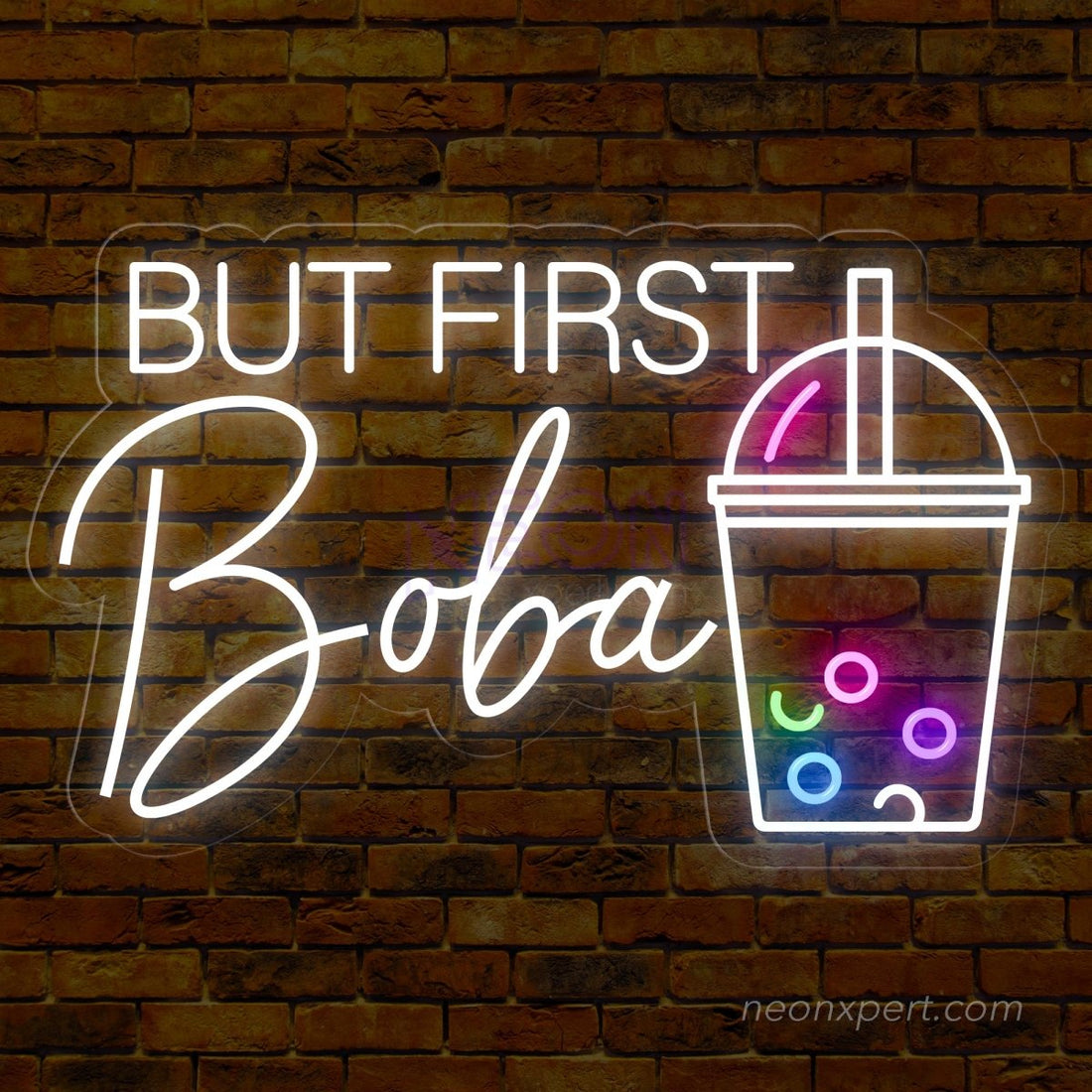 But First Boba LED Sign: Illuminating Boba Bliss for Tea Enthusiasts ...
