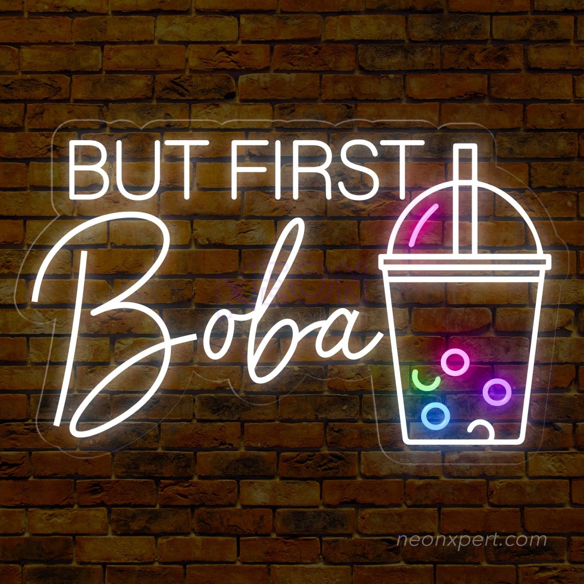 But First Boba LED Sign: Illuminating Boba Bliss for Tea Enthusiasts ...
