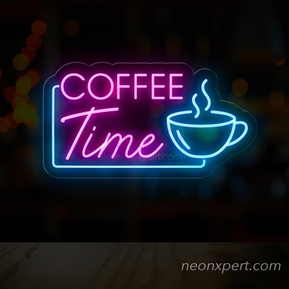 Coffee Time Neon Sign - Savor the Moment - NeonXpert