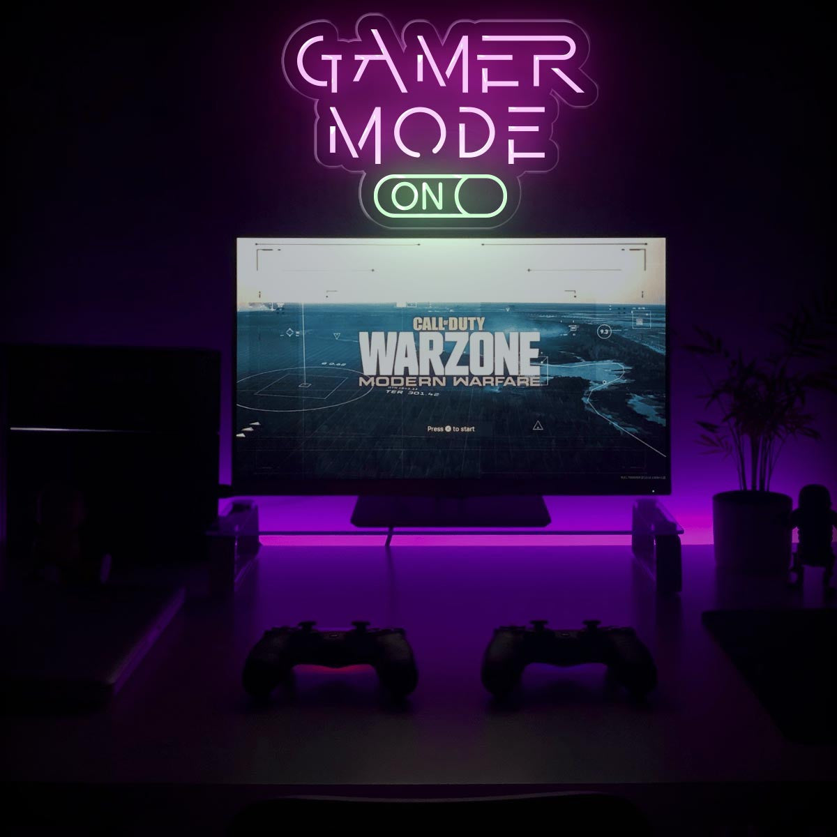 Gamer Mode On LED Neon Sign | Gaming Room Lights Decor - NeonXpert