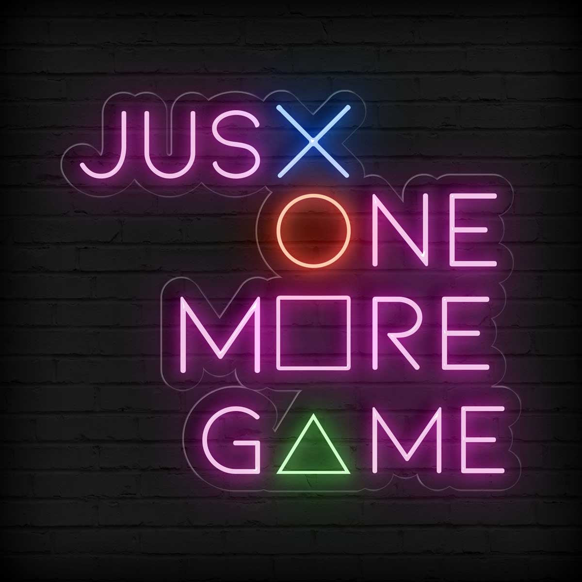 Just One More Game Neon Sign | Led Light Decor For Game Room - NeonXpert