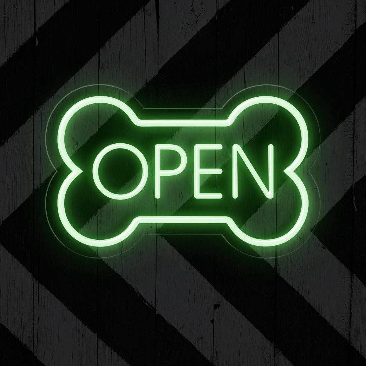 LED Dog Bone Neon Open Sign | Enhancing Pet Shop Business Signage ...