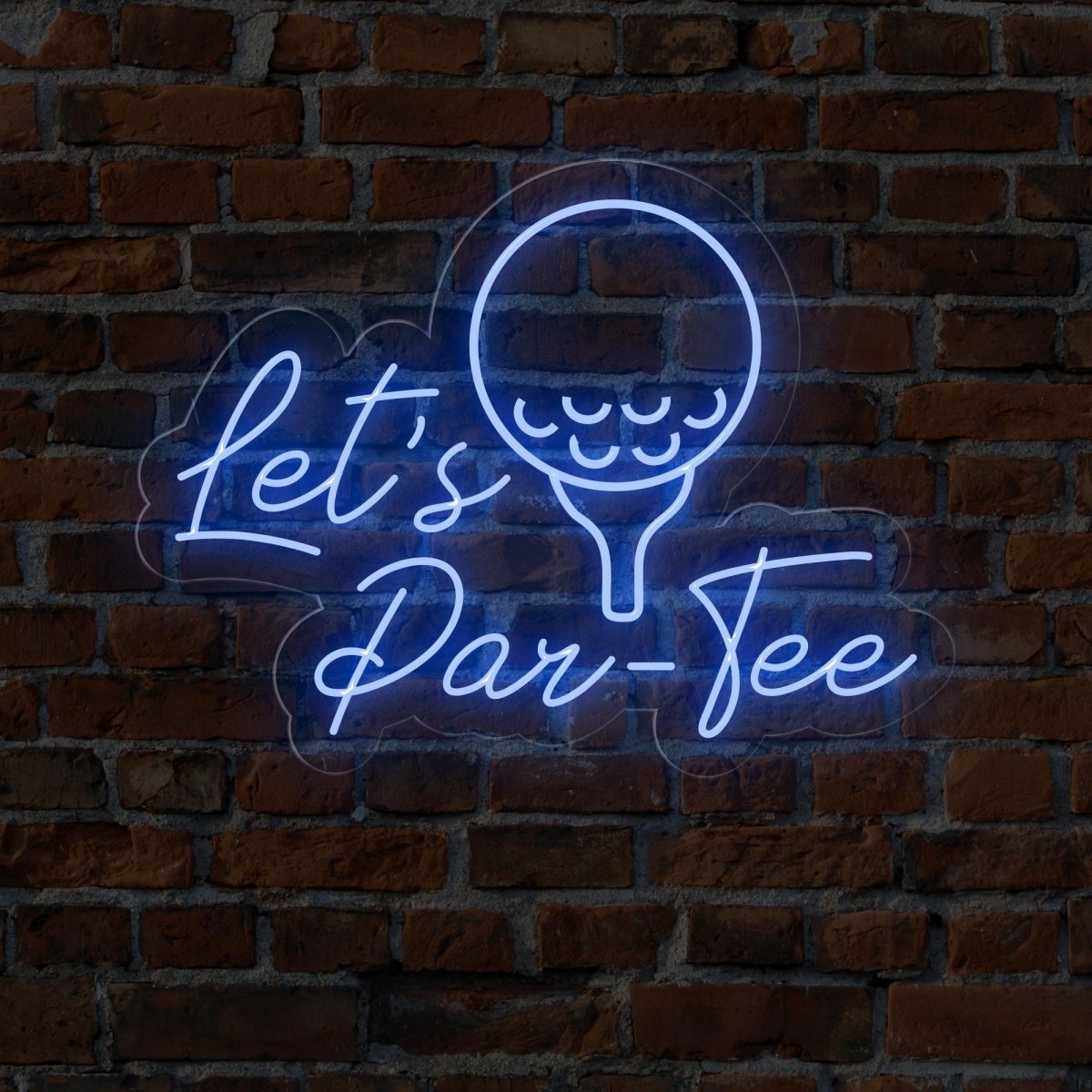 Let's Par-Tee Golf Neon Signs For Man Cave - NeonXpert