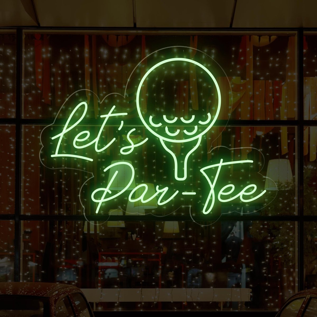 Let's Par-Tee Golf Neon Signs For Man Cave - NeonXpert