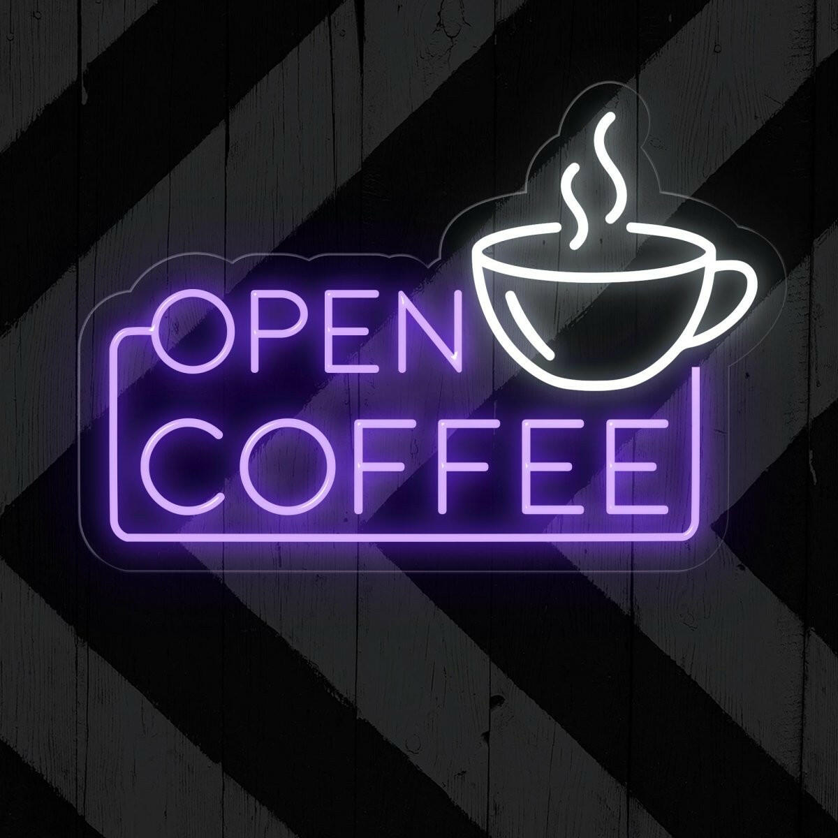 Light Up Open Coffee Sign for Coffee Shop | Warm Coffee Ambiance ...