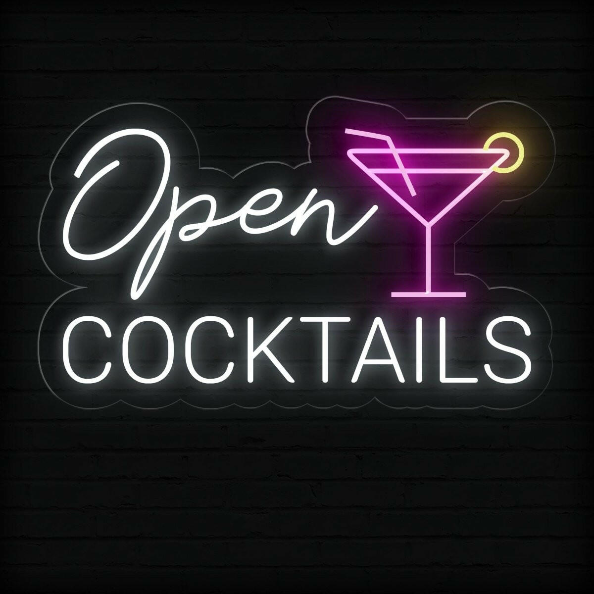 Neon Open Cocktail Sign - NeonXpert