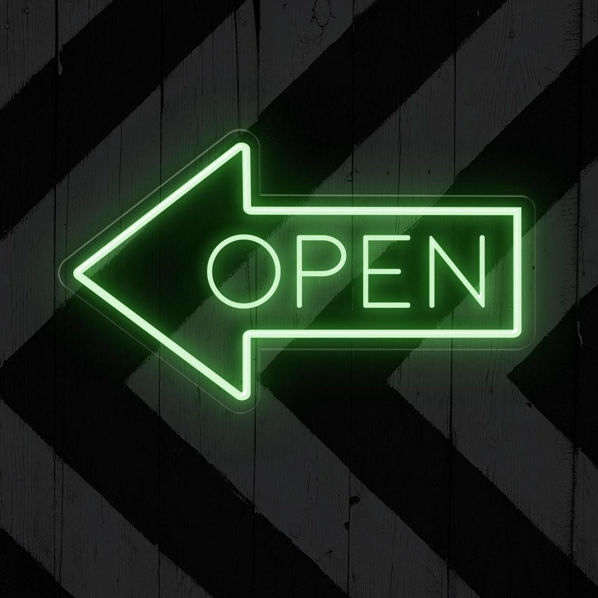 Neon Open Sign with Arrow | Directional Neon Signage – NeonXpert