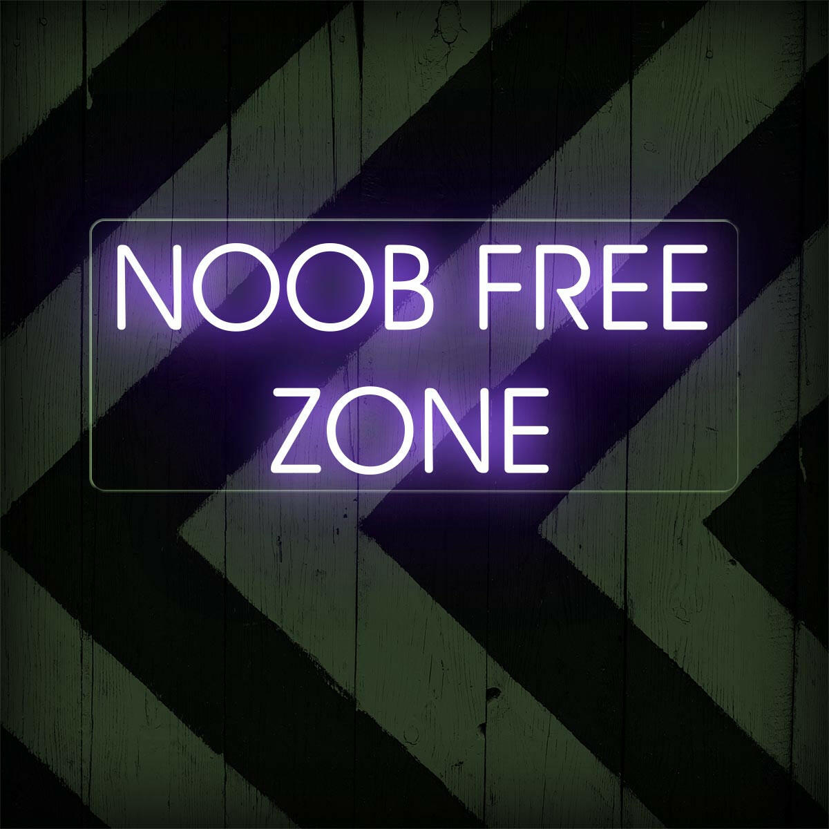 Noob Free Zone Neon Sign | Humorous Game Room Decor - NeonXpert