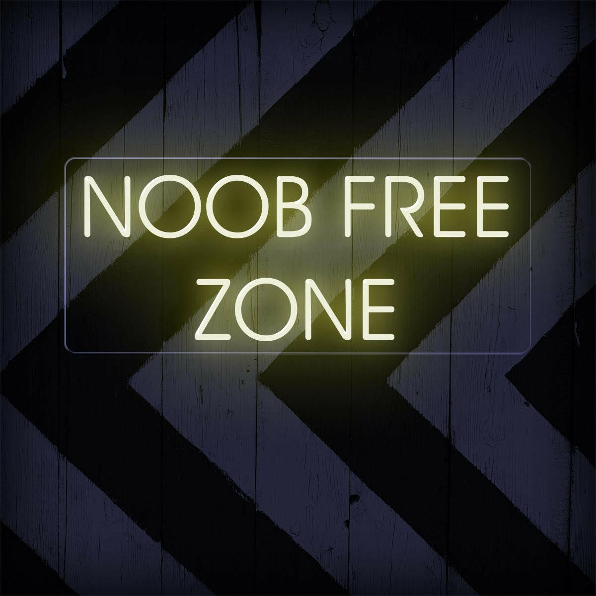 Noob Free Zone Neon Sign | Humorous Game Room Decor - NeonXpert
