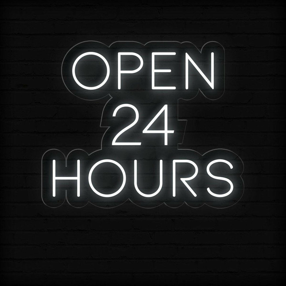 Open 24 Hours LED Neon Sign for Business - NeonXpert