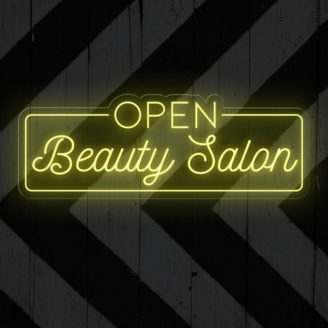 Open Beauty Salon Neon Sign - LED Light for Stylish Business Entrance ...