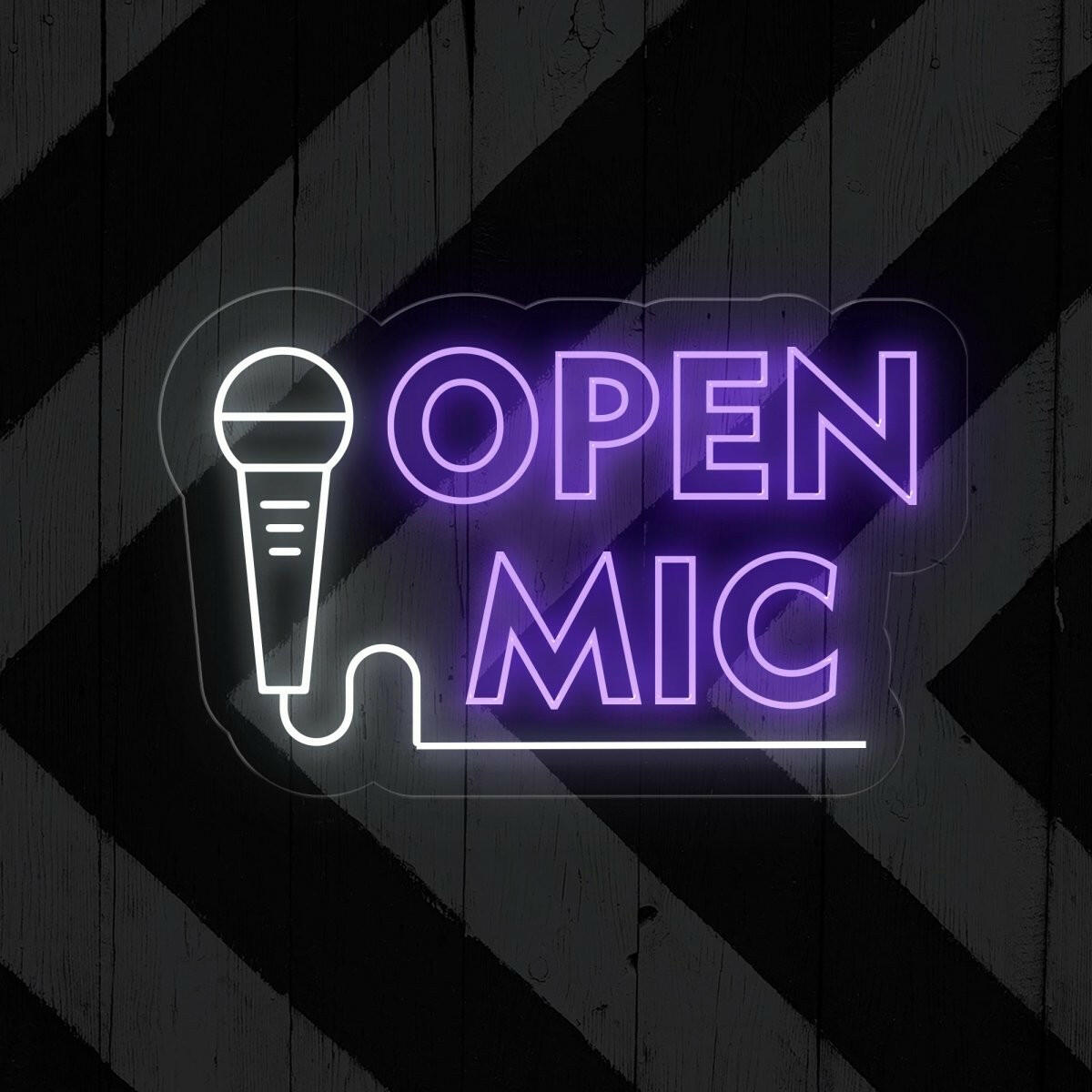 Open Mic neon sign | Perfect LED Light Decor - NeonXpert