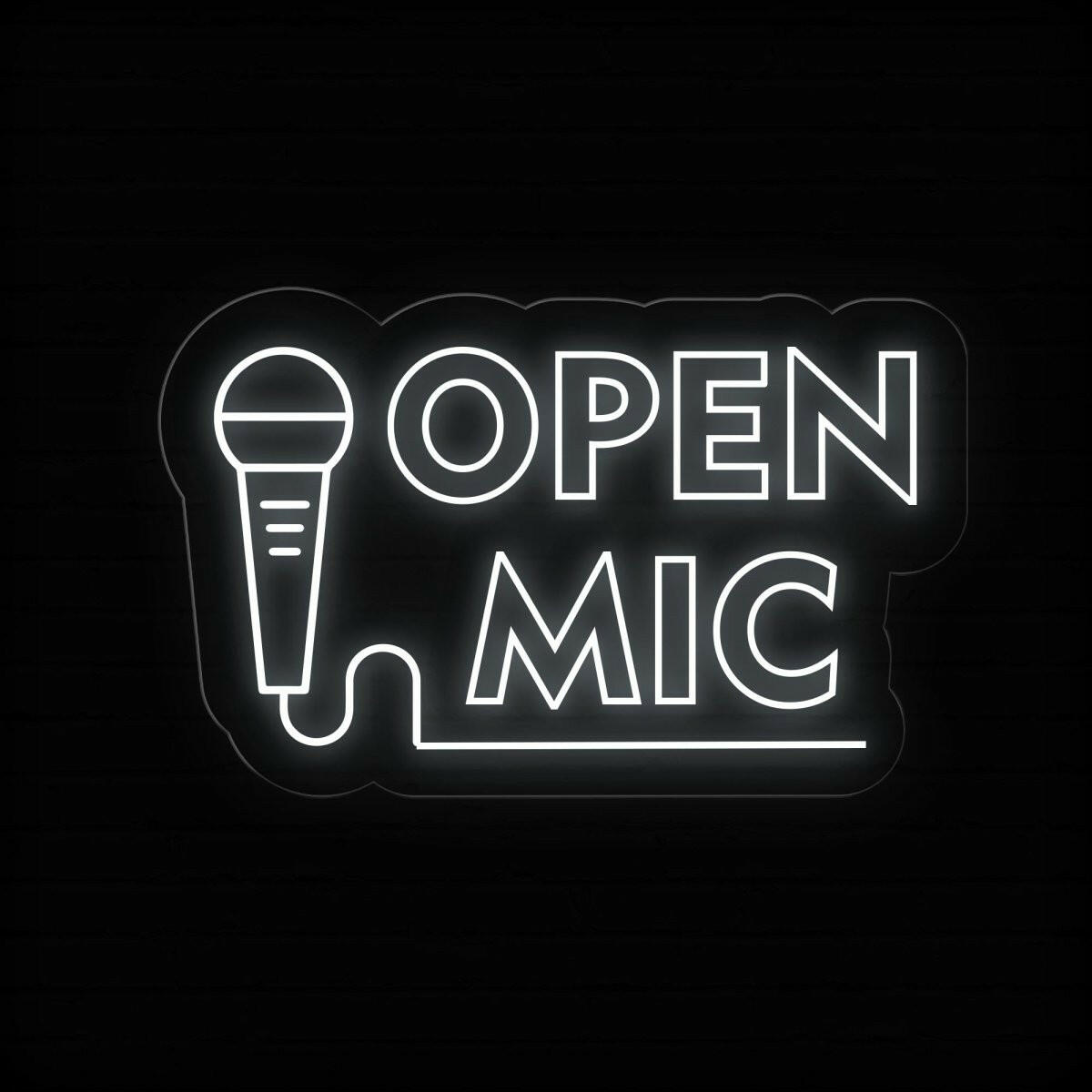 Open Mic neon sign | Perfect LED Light Decor - NeonXpert