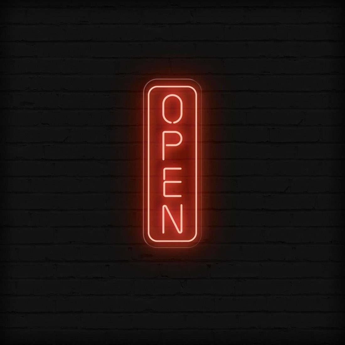 Open Vertical LED Neon Sign | Large Light Up Sign - NeonXpert