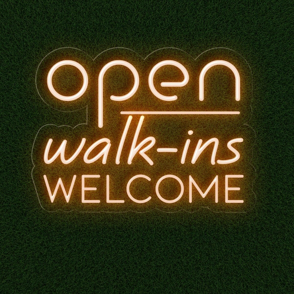 Open Walk-Ins Welcome Neon Sign - Illuminate Your Welcome Message ...
