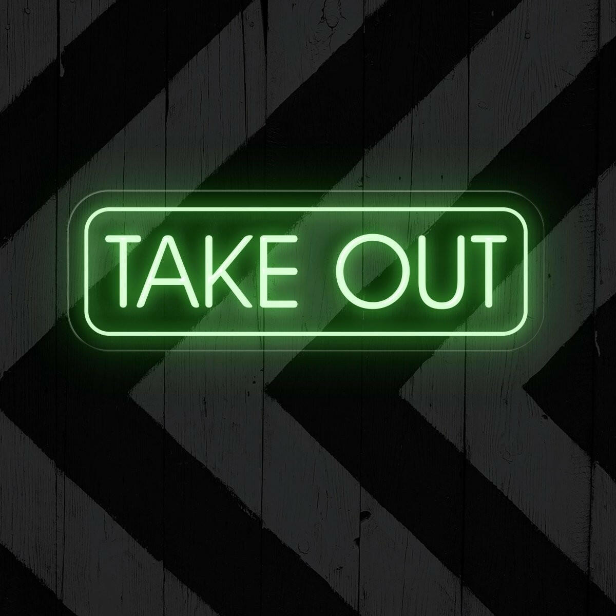 Take Out Neon Sign - Brighten Your Food Pickup Services - NeonXpert