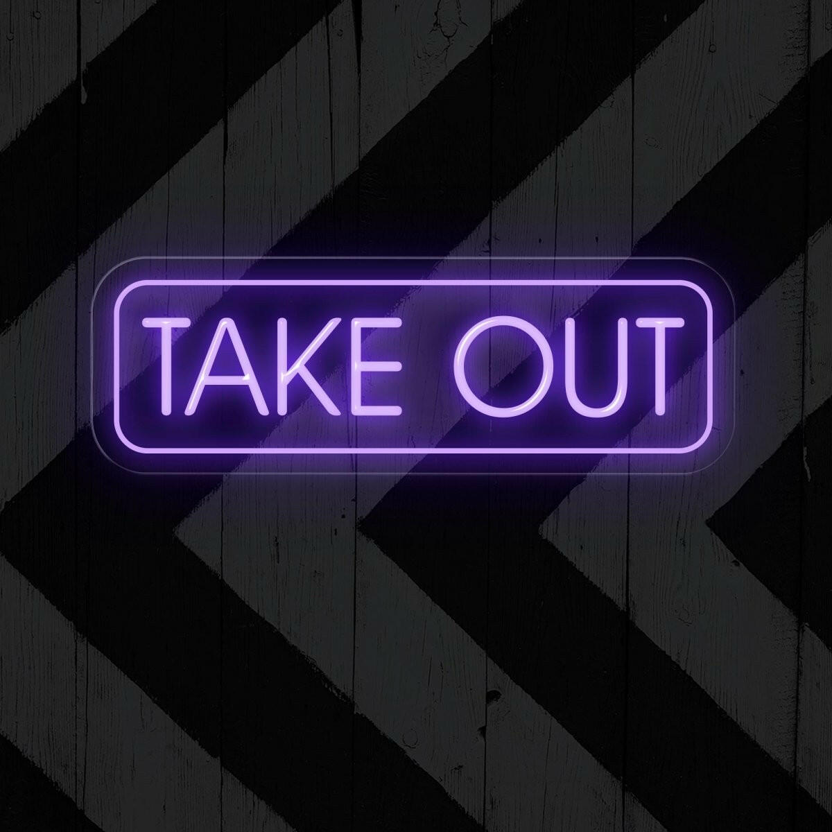 Take Out Neon Sign - Brighten Your Food Pickup Services - NeonXpert